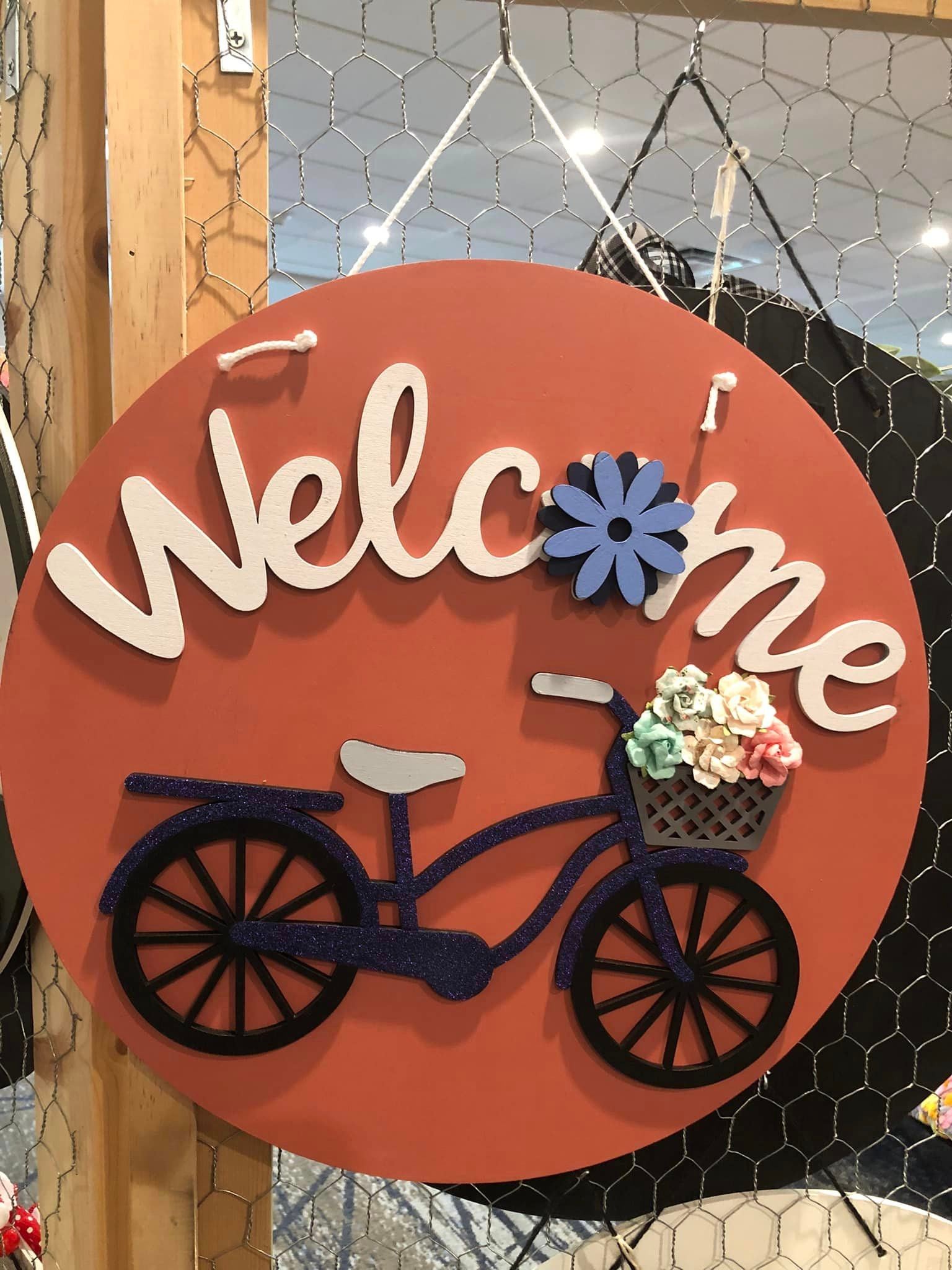 Welcome Bicycle Round | Heartland Blanks