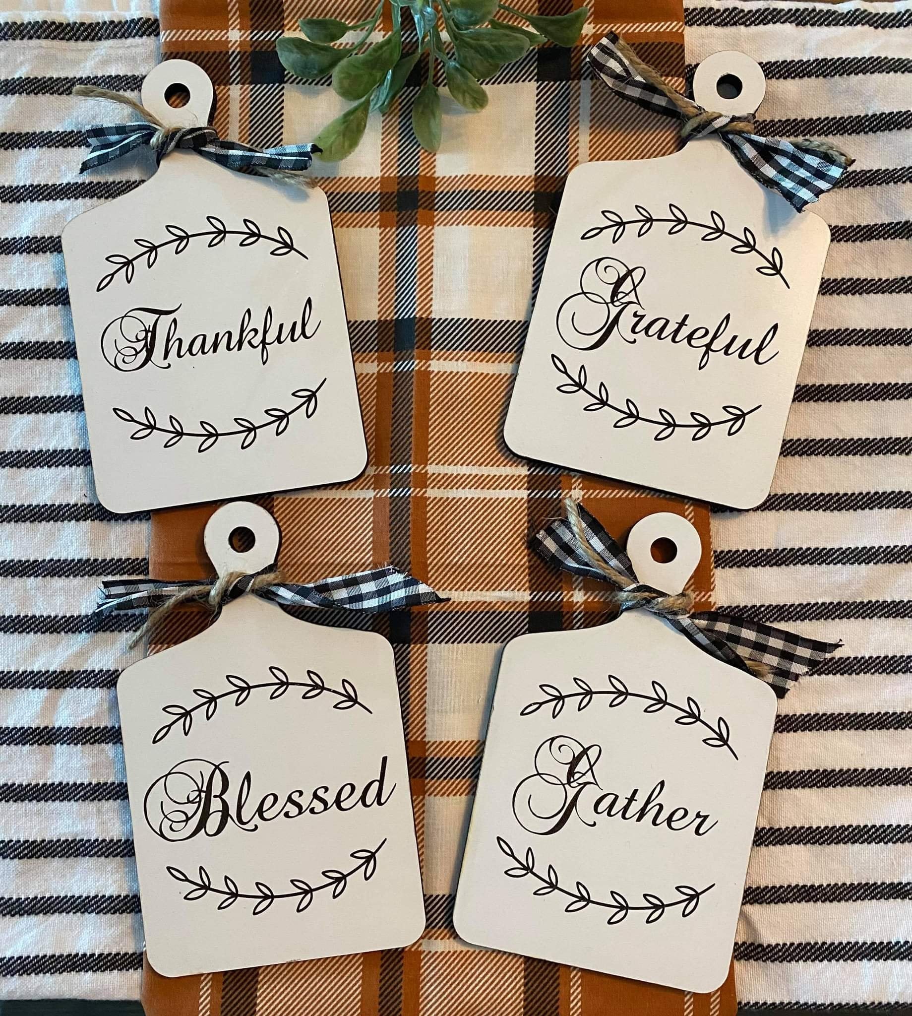 Thanksgiving Plate Word Cutting Boards | Blessed Woodworks